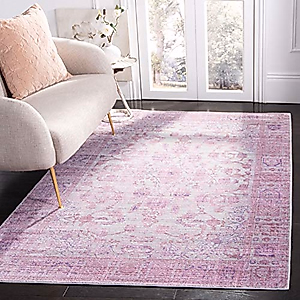 SAFAVIEH Valencia Collection 3' x 5' Pink/Multi VAL103H Boho Chic Distressed Area Rug