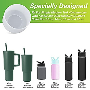 AIERSA 2Pcs Silicone Boot for Simple Modern Trek 40 oz Tumbler with Handle, Protective Water Bottle Bottom Sleeve Cover, Tumbler Accessories, Clear