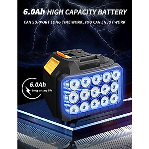 LAGATUNS Cordless Angle Grinder，Cordless Grinder w/21V 6.0Ah Li-Ion Battery & Charger,Brushless Motor, 4-1/2'' Blade, Quick-Change Wheel Guard, 2-Position Handle, Battery Grinder Tool set