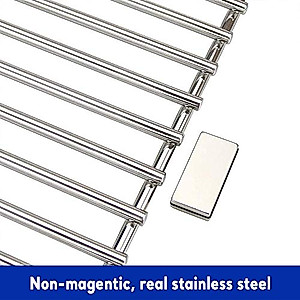 Uniflasy 17 Inches Cooking Grates for Home Depot Nexgrill 720-0830H 720-0830D, 720-0783E, 720-0783C Gas Grill Replacement Parts, Stainless Steel Uniflame Gas Grills Cooking Grids 2 Pack