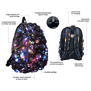 MadPax Bubble Backpack - Ultra Smooth Nylon Backpack - Backpack with Adjustable Straps