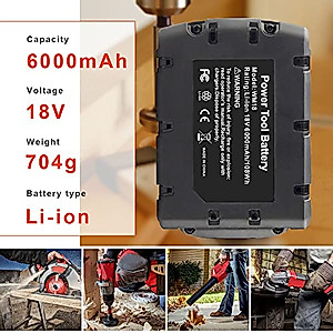 HIGH QUALITY FUTUREBATT FUTUREBATT [2Pack] 18V 6.0 Ah Replace Battery for Milwaukee M18 Lithium Battery 48-11-1860/48-11-1850/48-11-1840/48-11-1828/48-11-1820/48-11-1815