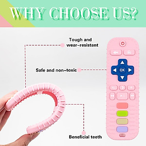 2 PCS Dog Chew Toys, Durable Silicone TV Stick Dog Squeaky Toys Puppy Teething Chew Toys Tough Dogs Toys for Training and Cleaning Teeth Interactive Dog Toys for Small Medium Large Dogs Pink Grey