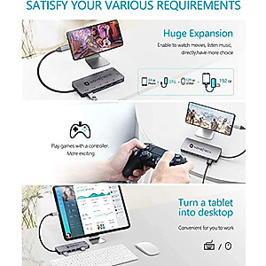 NOV8Tech USB C Hub, 11 in 1 USB Hub 3.0 Adapter Dongle for M1 MacBook Pro Air, Windows Laptop and Other Type C Devices, 4K HDMI, 100W USB C Dock PD, Micro SD & 2X SD, 2X USB 3.0, 3X USB 2.0