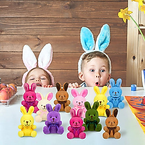 Elcoho 16 Pack Easter Plush Bunnies Stuffers Bunny Plush Bunny Animals Easter Baskets Filler Easter Party Favor