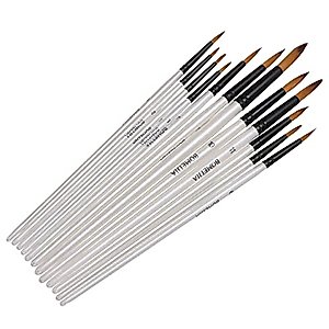 Ciieeo 1 Set/12pcs Summer Sets Detailing Brush Kit Paint Sets Acrylic Brush Coloring Art Paint Brushes Paint Brush Set Paint Brushes Oil Paintbrush Student Acrylic Painting White