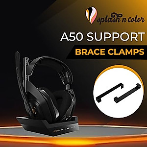 SplashNColor A50 Support Brace Clamps Upgrade for Cushion - Enhance Your Headphone Comfort with Durable and Secure Fit - Compatible with Astro A50 Gen. 4 and Mod Kit - 2 Pack Black