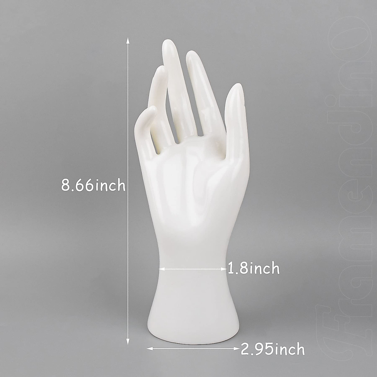 Framendino, Female Mannequin Hand Jewelry Display Holder Stand for Bracelet Necklace Ring Plastic (Black & White Flesh, 3 Pack)