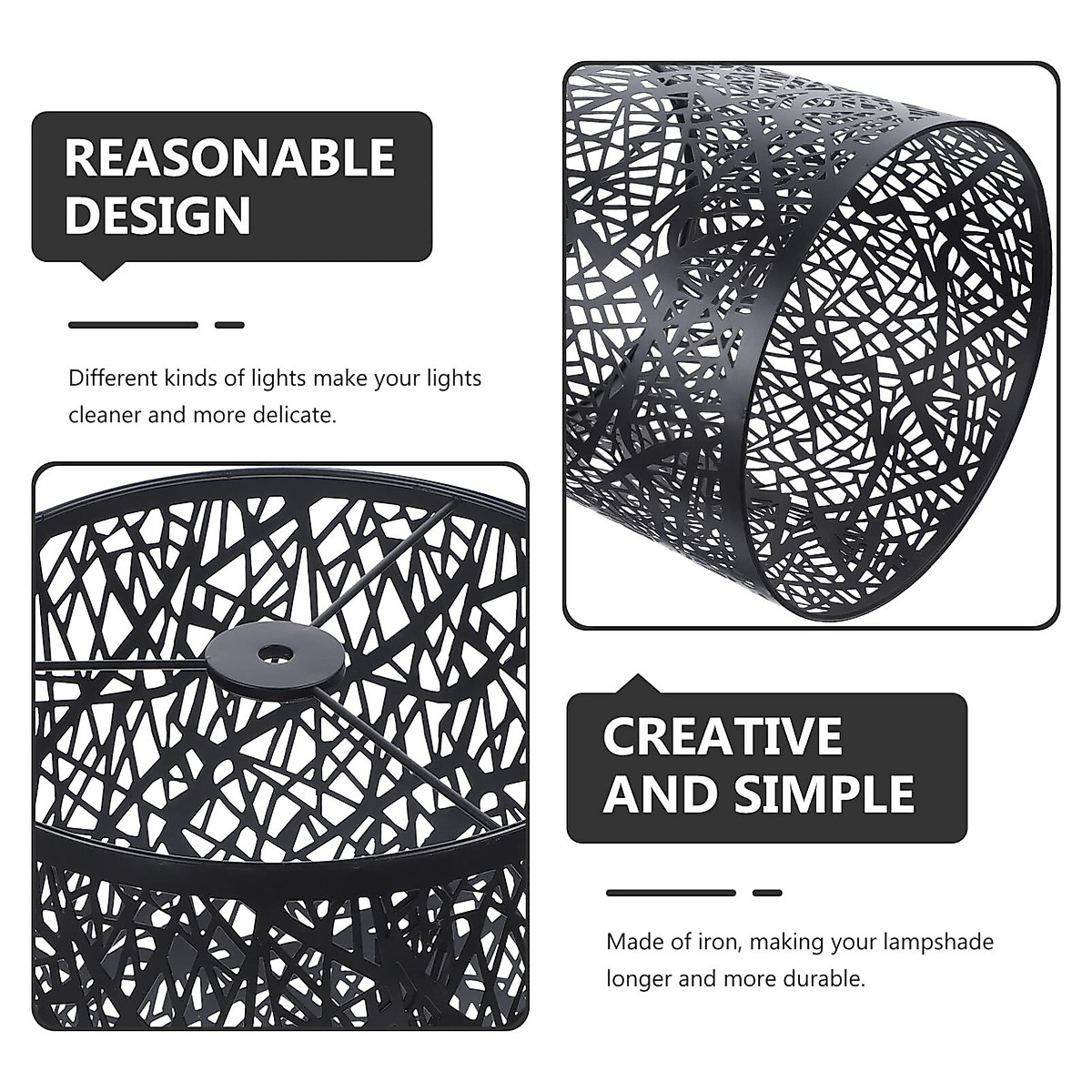 Wrought Iron Hollow Lampshade Black Lampshades Lamp Shade Large Lamp Shade Replacement Table Lampshade Metal Lampshade Floor Lampshade Table Lamp Shades Lampshades for Table Lamp
