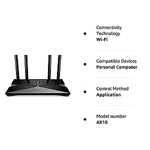 TP-Link Wifi 6 AX1500 Smart WiFi Router (Archer AX10) 802.11ax Router, Dual Band AX Router,Beamforming,OFDMA, MU-MIMO, Parental Controls, Works with Alexa (Renewed)