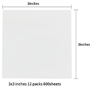 300Pcs Transparent Sticky Notes Clear Sticky Notes Waterproof self-Adhesive Translucent Sticky Notes