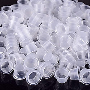 Disposable Ink Cups Small 1000Pcs Supplies Ink Cups Caps Disposable Holders Pigment Plastic accessories for Tattooing Stick And