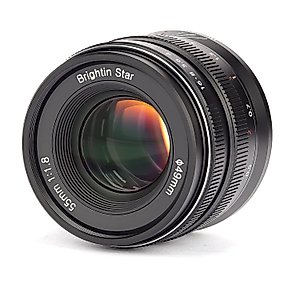 Brightin Star 55mm F1.8 Full Frame Manual Focus MF Large Aperture Prime Standard Fixed Focal Lens, Fit for Canon RF-Mount EOS-RP, EOS-R, EOS-R5, EOS R7, EOS-R6, EOS-R3, EOS-R10