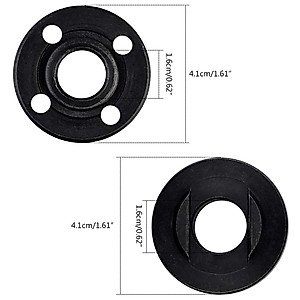 Topbuti 5pcs Grinder Flange Angle Wrench Spanner Metal Lock Nut for Compatible with Dewalt Milwaukee 193465-4 Bosch Black Decker Ryobi Makita 5" 5/8-11 Parts