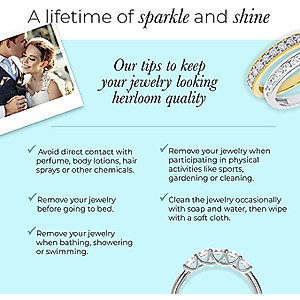 Lab Created Wedding Diamond Ring for Women | 10K White Gold Certified 1/2 CTW Diamond Promise Band, Anniversary Ring, Stackable Band and Wedding Band | Ring Size 8