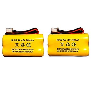 4.8v 500mAh Exit Sign Emergency Light Battery Replacement Cooper Industries 4-TD-800AA-HP BST Battery DAA700MAH4.8V Dual-Lite 12-894 4.8v 1100mah Battery (2 Pack)