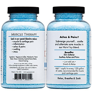 Spazazz SPZ-601 RX Therapy Crystals Container Bath Minerals, 19-Ounce, Muscular Therapy Hot N' Icy
