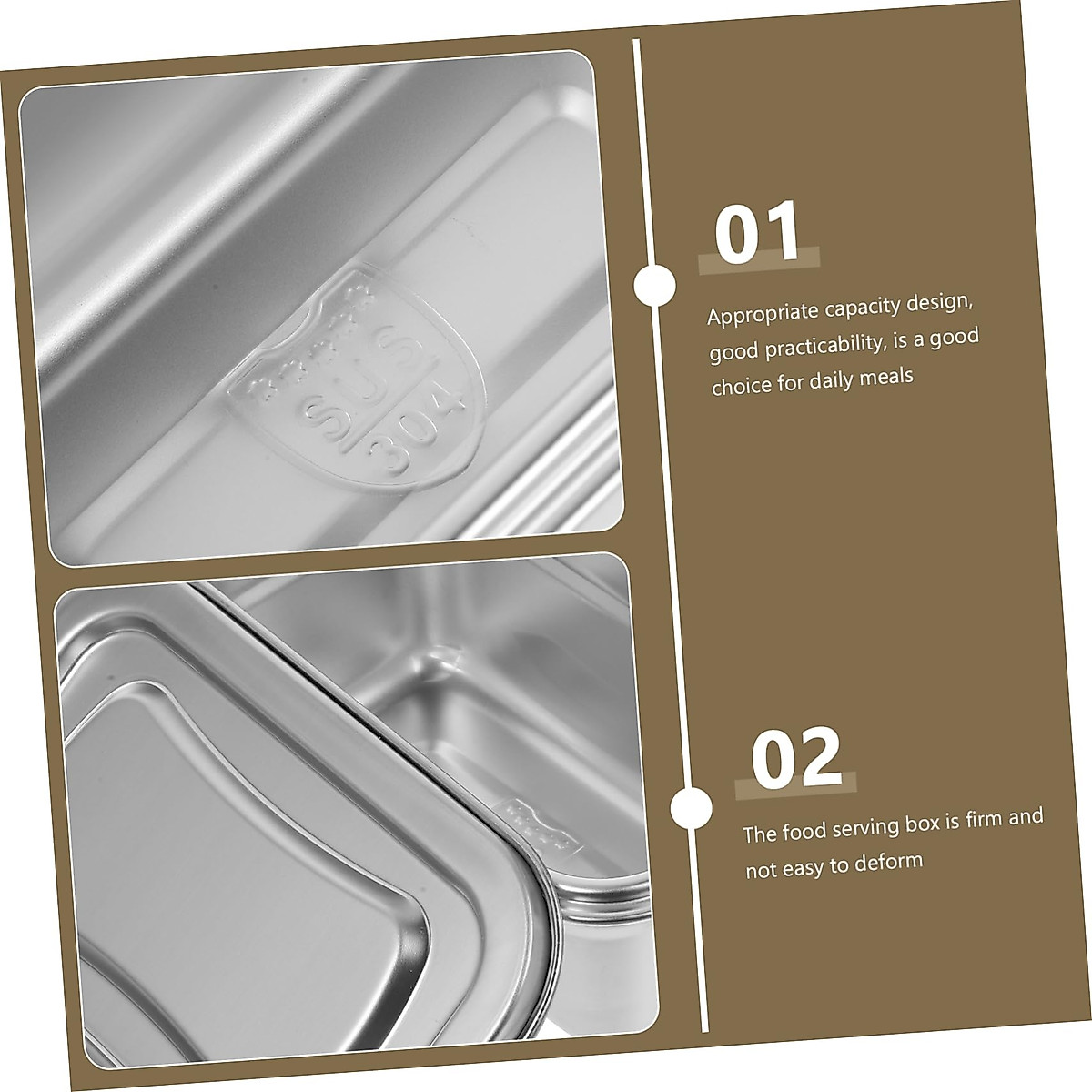 OUNONA 3pcs Ice Cream Box Stainless Steel Refrigerator Round Container with Lid Freezer Container Empty Ice Cream Containers Refrigerator Food Storage Bin Household Storage Box, 17X11X7CM, Silver