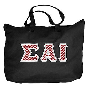 Greekgear Sigma Alpha Iota Sorority Satin Stitch Tote Bag