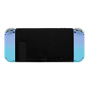 eXtremeRate DIY Replacement Shell Buttons for Nintendo Switch & Switch OLED, Gradient Violet Blue Housing Case with Corlorful Button for Joycon Handheld Controller [Only The Shell, NOT The Joycon]
