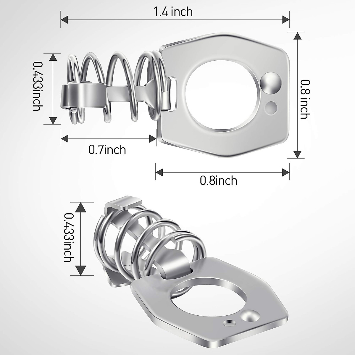 Frienda 4 Pieces Water Heater Cam Lock Metal Water Heater Door Latch RV Camper Hot Water Heater Cover Door Latch Fastener, Silver Color