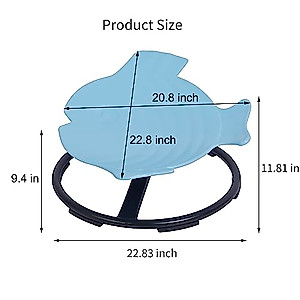 GAKINUNE Sit and Spin Kids Sensory Chair Spin Activity Toy Wobble Stool Chair Seat Autism Sensory Toys Kids Rocking Chair Swivel Chair Enhance Kids Balance Blue