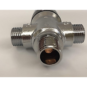 Atmama Three-way Thermostatic Mixing Valve,1/2NPT Connections,Solid Brass