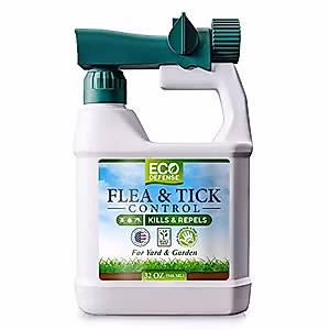 Eco Defense Flea, Tick, and Mosquito Spray for Yard and Perimeter - Safe Around Kids, Pets, Plants - Outdoor Barrier Control & Repellent - Ready-to-Spray Covers Up to 5,000 sq ft