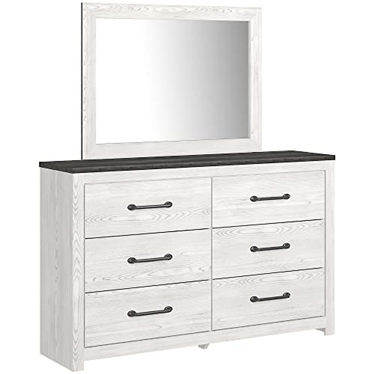 Signature Design by Ashley Gerridan Coastal 6 Drawer Dresser, Two Tone White