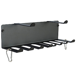 Alvade Home Gym Storage Rack, Barbell Rack Weight Room Organizer Prong Gym Equipment Storage Rack for Gym Accessories Like Fitness Bands,Resistance Bands,Straps,Foam Rollers,Barbell (double layer)