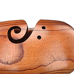 Knitting Bowl, Wood Yarn Bowl Yarn Holder for Knitting for Knitting and Crochet (5.7" x 3.3",with lid)