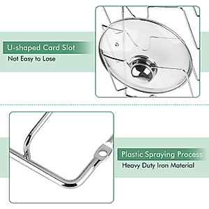 Yosoo Kitchen Hanging Lid Holder, Wall Door Mounted, Stainless Steel, 17.09in x 10.94in x 3.81in