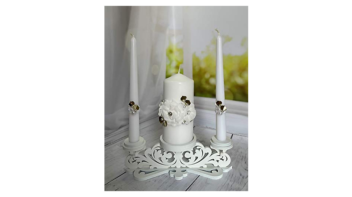 Elegant Unity Candle Holder for Weddings & Celebrations