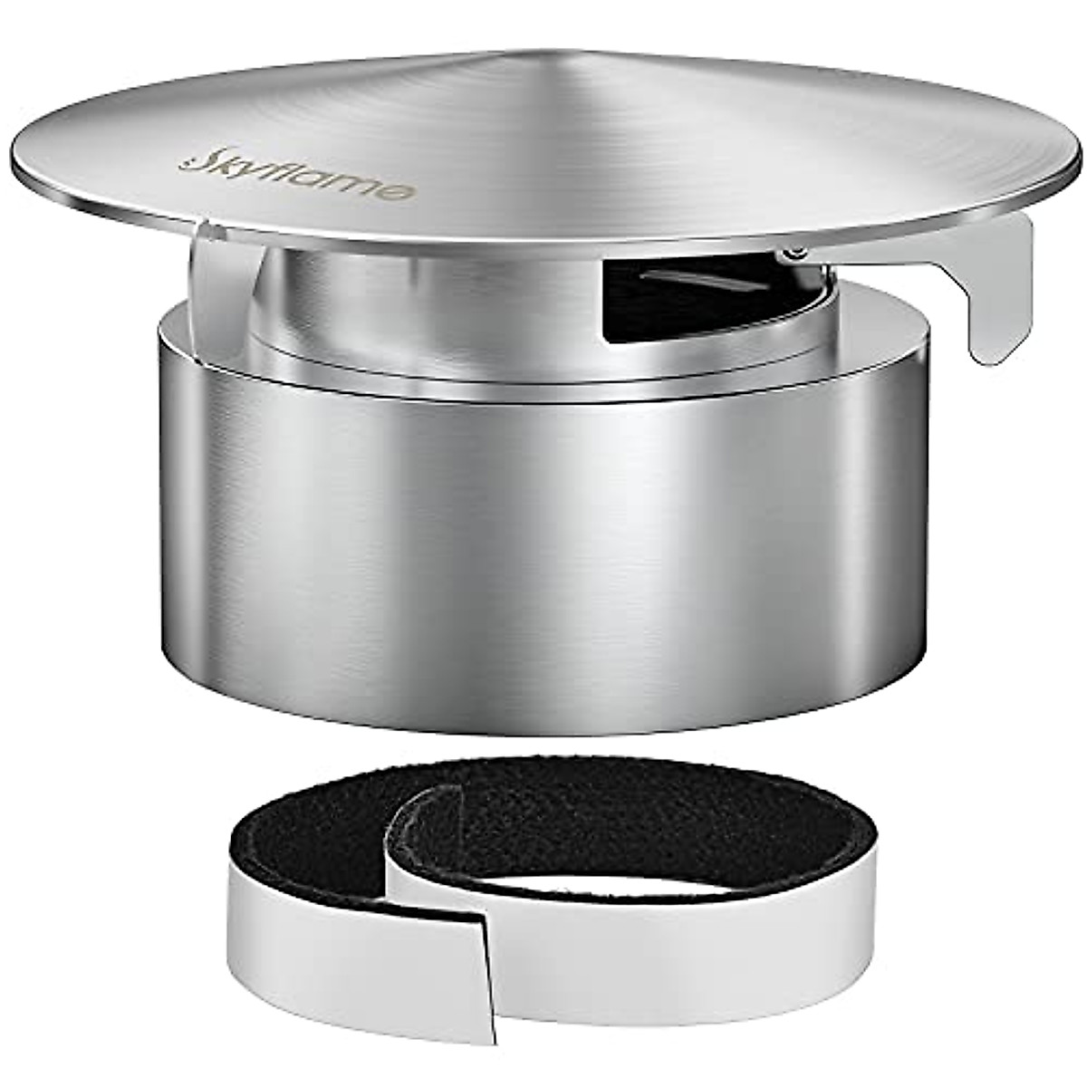 Skyflame Stainless Steel Grill Chimney Top Vent Cap Replacement Compatible with Large Big Green Egg - Updated Version - Clamshell Design