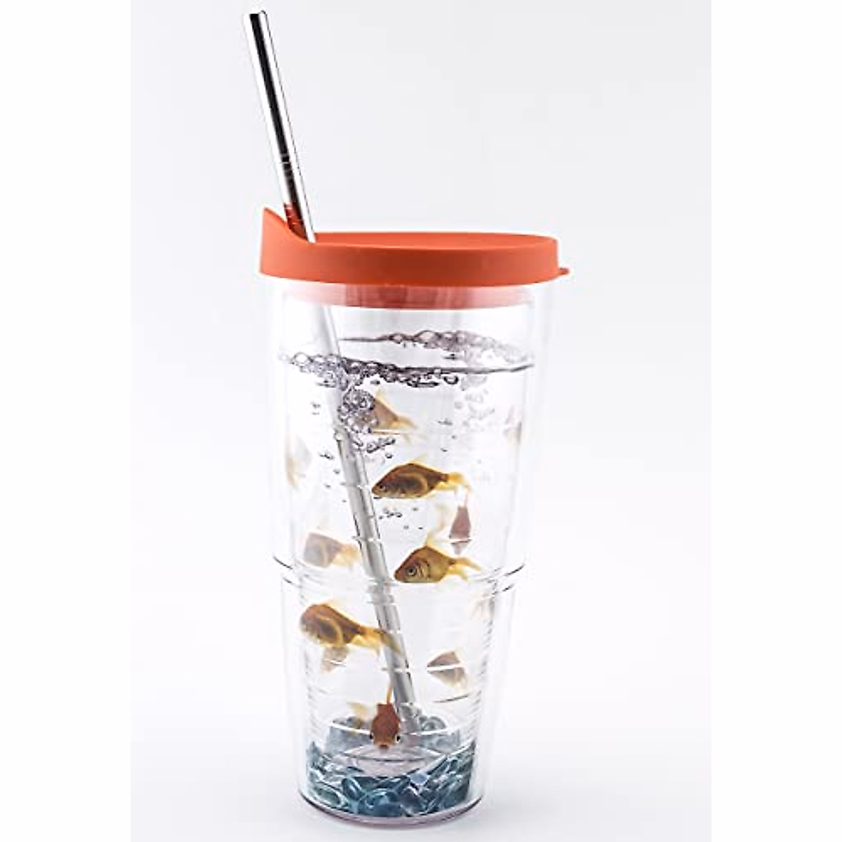 2 Stainless Steel Straws Compatible With Tervis Tumbler 24 oz Travel Insulated Clear Drinking Cup Lid CocoStraw Brand