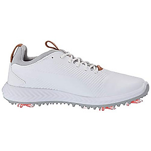 Puma Golf Unisex-Kid's Ignite Pwradapt 2.0 Golf Shoe, Puma White-Puma White, 6 M US Big Kid