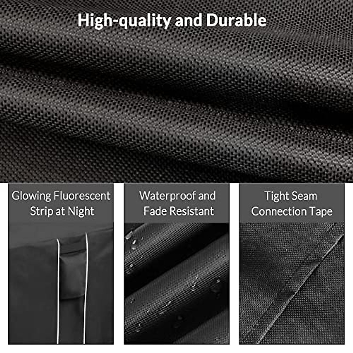 YJHome Outdoor Table Covers Waterproof Rectangle Patio Furniture Covers, Outdoor Table and Chair Set Covers, Heavy Duty Sectional Sofa Set Covers UV Resistant Large (Rectangular 126L x 63W x 28H)