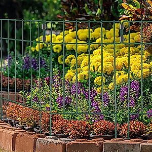 Koncifun Garden Fence 25 Pack Animal Barrier Fence 27ft (L) x 24in (H) Dog Fence Rustproof Metal Wire Fencing Border Garden Animal Barrier for Outdoor Landscape Patio Yard Garden Flower Bed