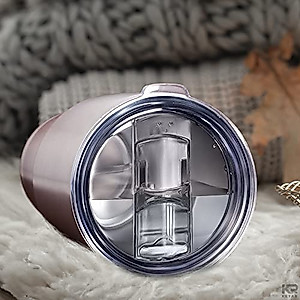 2Pcs Replacement Lid for Travel Mug - Yeti Replacement Lids for Tumblers with Lids and Straws Spill Proof Lids for Yeti Mug - RTIC tumbler 30 Oz Yeti Rambler Coffee Tumbler Lid Coffee Travel Mug