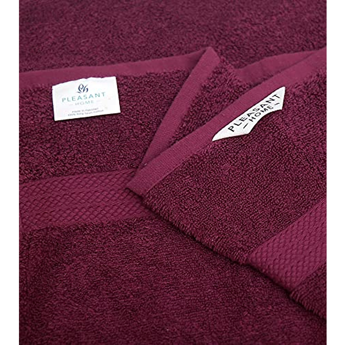 Pleasant Home Bath Sheets Set - 2 Pack – 35” x 70” - 100% Cotton - 600 GSM – Soft & Absorbent – Durable (Violet)