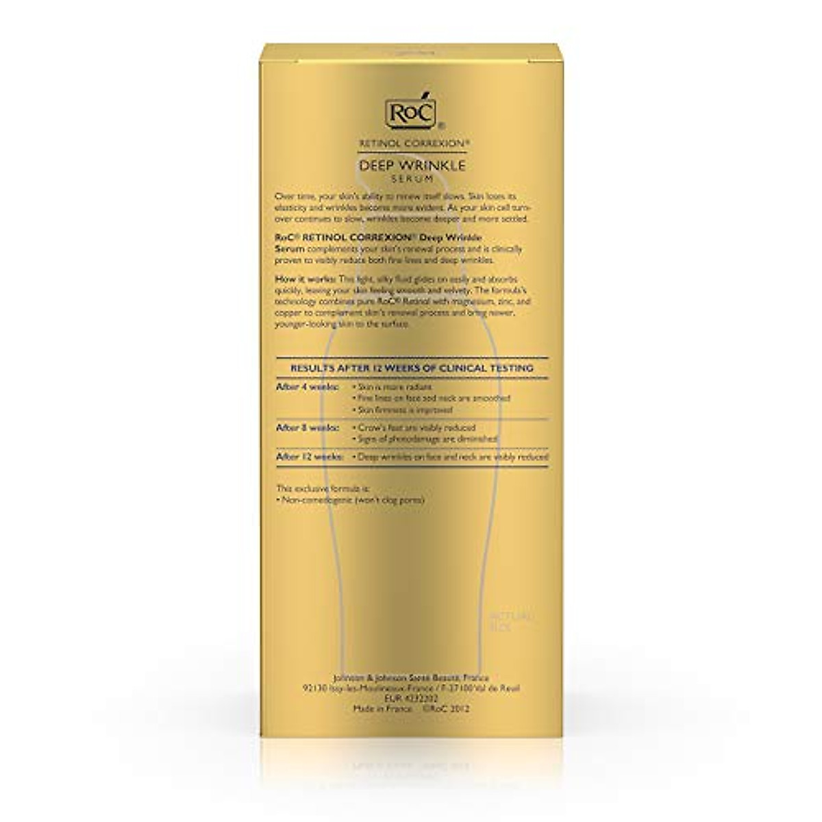 RoC Retinol Correxion Deep Wrinkle Facial Serum, Anti-Wrinkle Treatment Made with Retinol, 1 fl. oz
