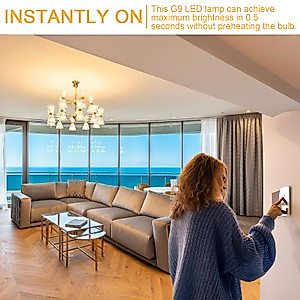 DUMILOO G9 LED Bulb 6W,60W Halogen Equivalent,2700K Warm White,High Brightness 600LM, AC120V T4 G9 Bulbs with Long Lifespan for Chandeliers Home Lighting,G9 Bi-Pin Ceramic Base,Non-Dimmable,6 Pack