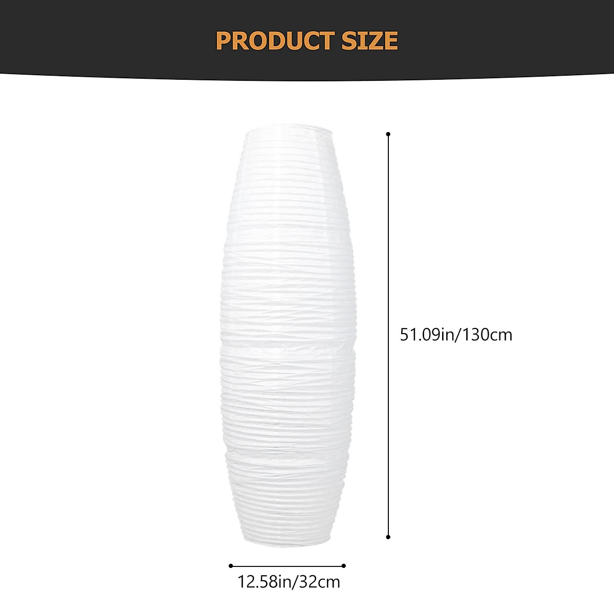 Uonlytech 3pcs Paper Floor Lampshade Light Accents: Nordic Floor Lamp Shade Japanese Style Standing Lamps for Living Room Floor Lamp Cover, 130X32X32cm