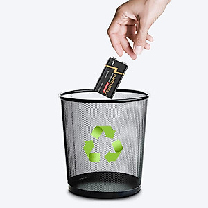 NANFU High Performance 9V Batteries (4 Count), Ultra Power 9 Volt Batteries, Long Lasting for Household Devices. …