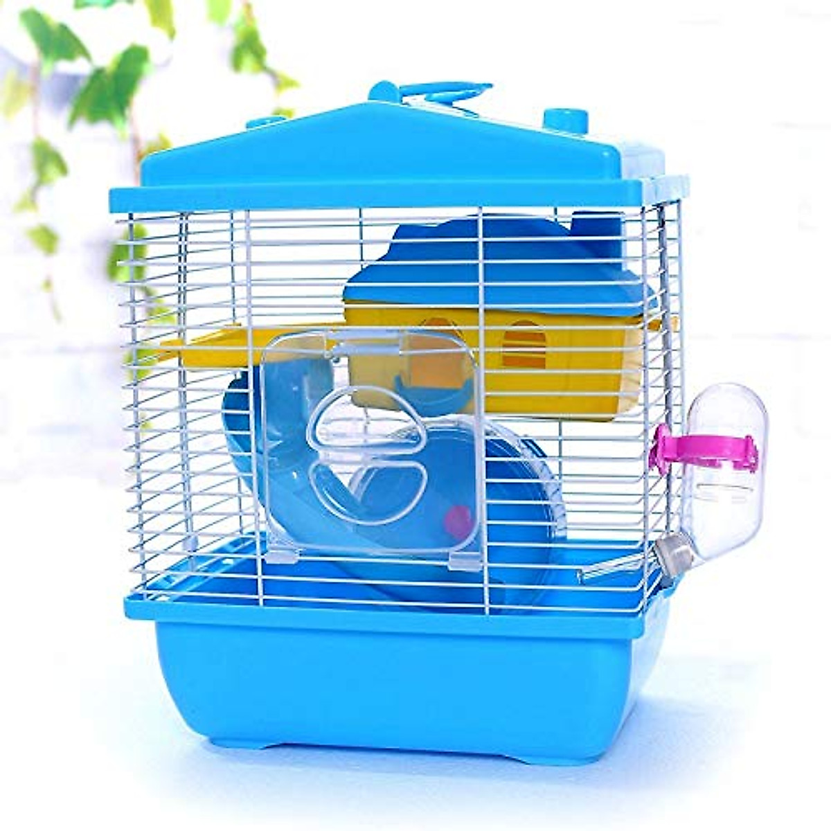 GFHFG Pet Cage Hamster with Transparent Skylight Double Layer House for Hamster Golden Hamster Pet Blue
