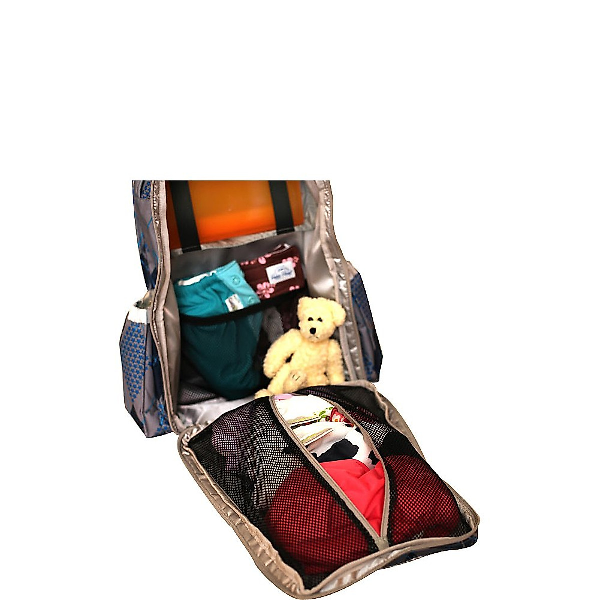 JuJuBe Be Right Back Unisex Travel Backpack, Diaper Bag with Memory Foam Changing Pad, Be Fashionably Organized Anywhere