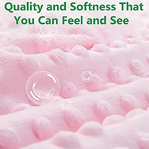 Baby Blanket Super Soft Minky Blanket with Double Layer Dotted Backing Pink Flamingo Security Blanket for Newborns Nursery Stroller Receiving Toddlers Crib Bedding for Boy or Girl(30 x 40 Inch)