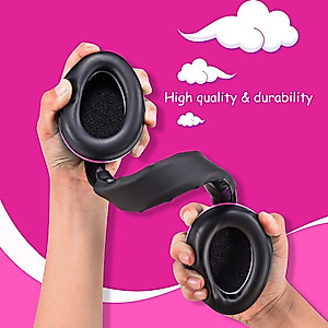 CHAMPS Baby Ear Muffs, Baby Earmuff Noise Protection Reduction Headphones for 0-3 Years Babies, Toddler, Infant, Safety Hearing Ear Muff Shooting Range Hunting Season [Pink]