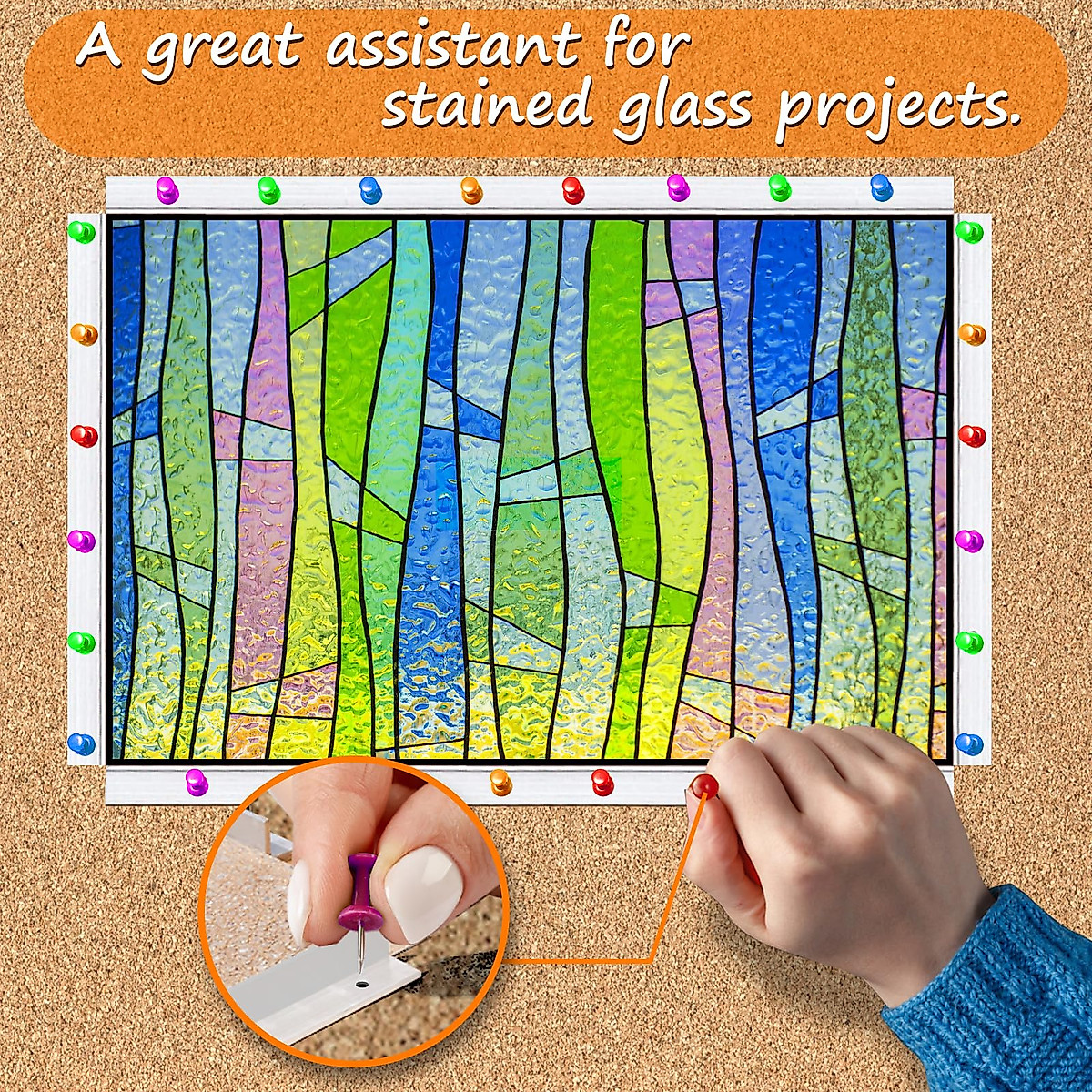 12" X 12" Stained Glass Supplies, 1/2" Thick Heat Resistant Stained Glass Work Surface, Stain Glass Tools and Supplies to Protect Table and Countertops from Damage - by Godora