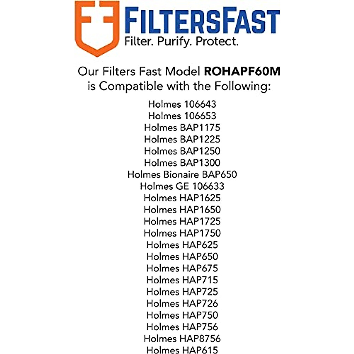 Filters Fast ROHAPF60M Air Purifier Filter Replacement Carbon Prefilter Compatible Replacement for Holmes HAPF60 Air Cleaner Filter 9x0.2x6 inch, 2-Pack